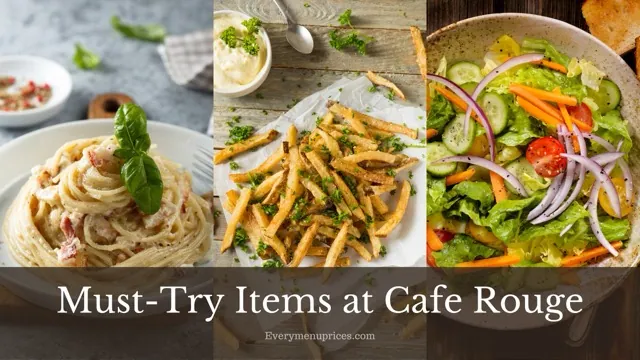 Cafe Rouge Menu With Prices [June 2024 Updated]